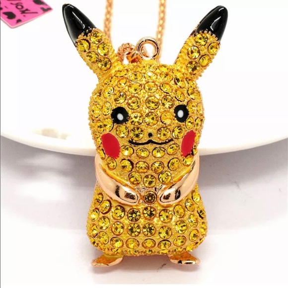 Betsey Johnson | Accessories | Rhinestone Crystal Pokmon Pikachu ...